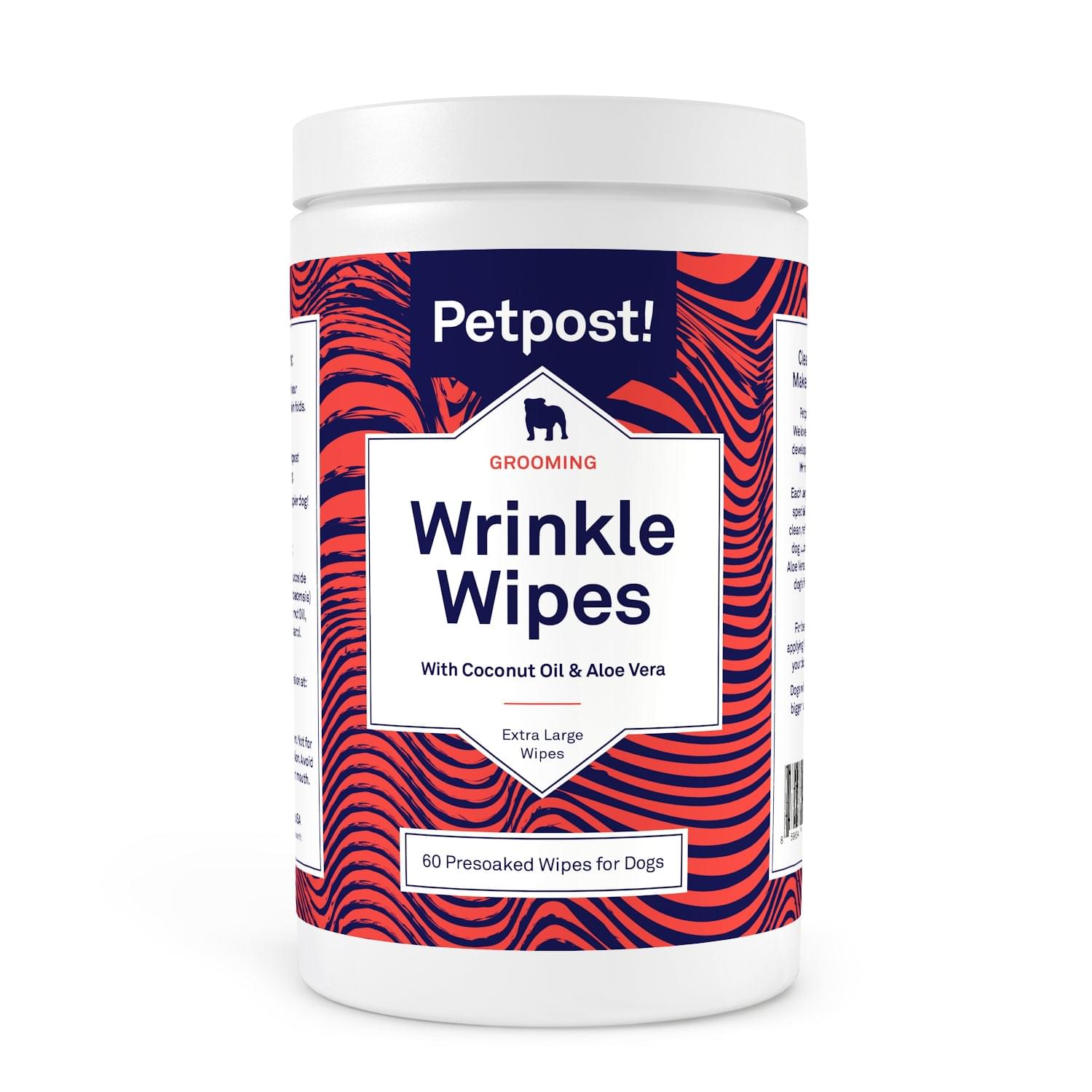 Large Bulldog Wrinkle Wipes | Best Relief for Sore Dog Skin | Petpost™